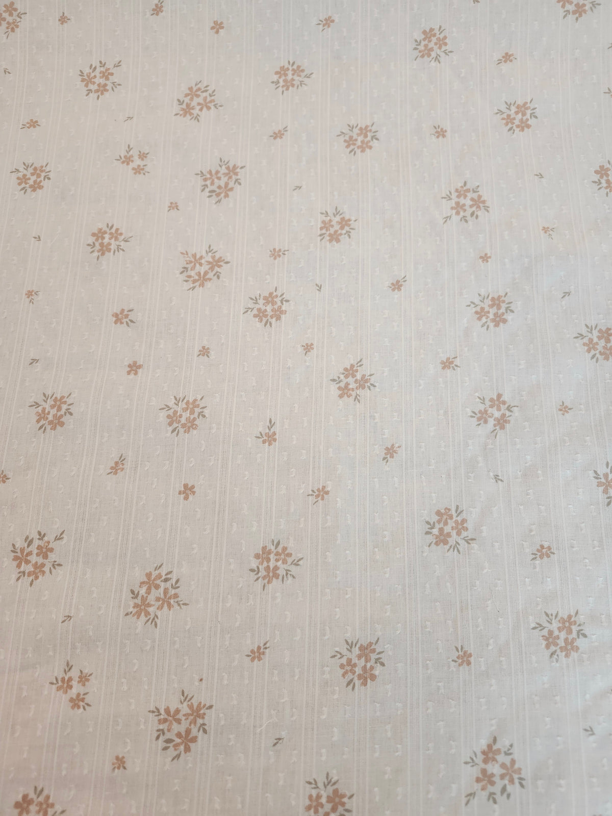 *Exclusive Design* Petite Tan Floral on Cream ︎Cotton Swiss Dot and St ...
